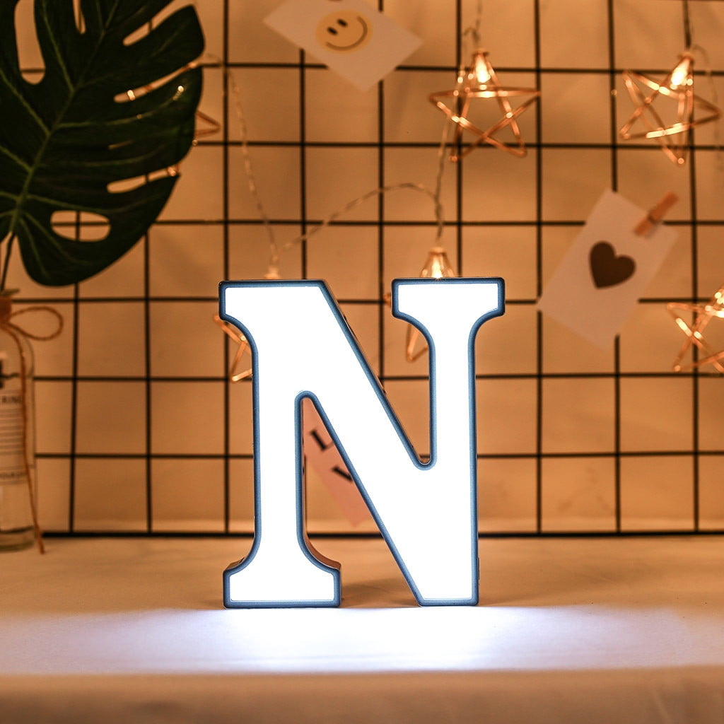 LED Letter Lights - Customizable English Alphabet Night Light for Home ...