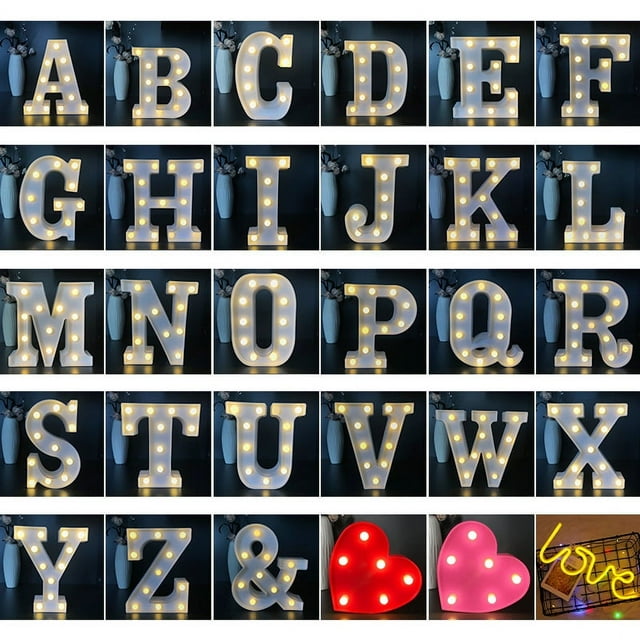 LED Letter Lights Sign Letters Light Up Letters Sign for Night Light ...