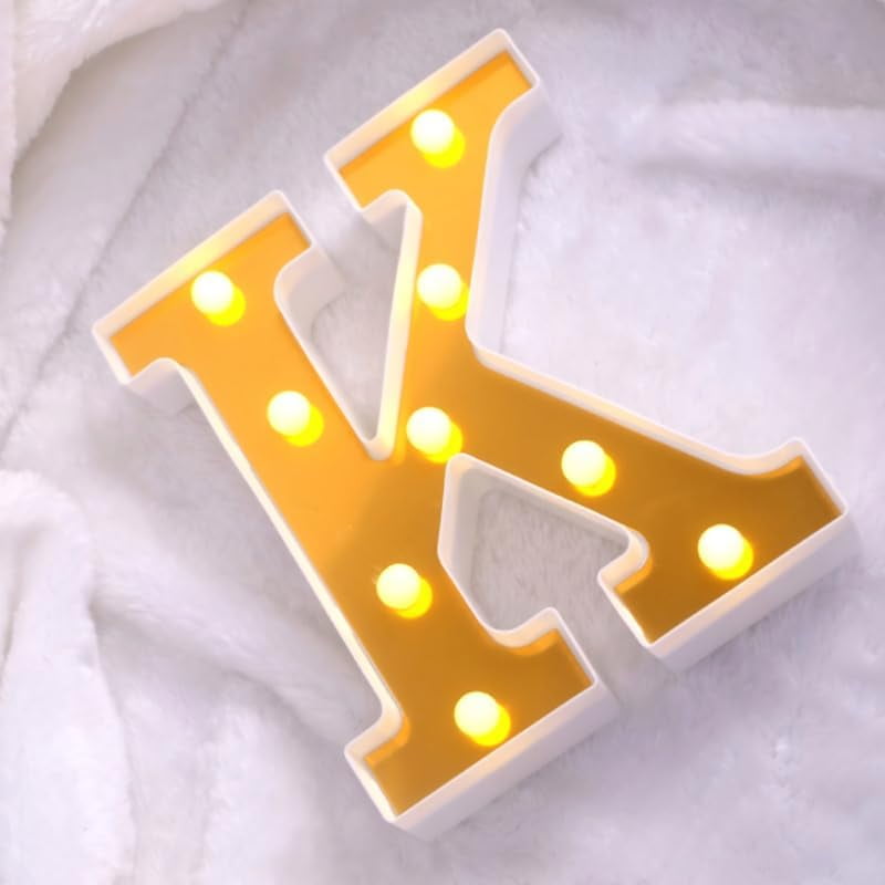LED Letters Lights,Glitter Alphabet Signs, Battery Powered Light Up ...