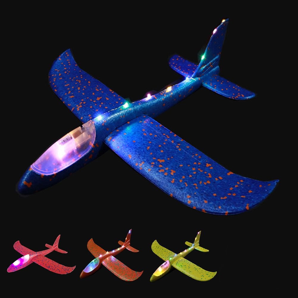 LED Light Airplane Glider Plane Flying Toy for Kids , 19 Inch Large ...