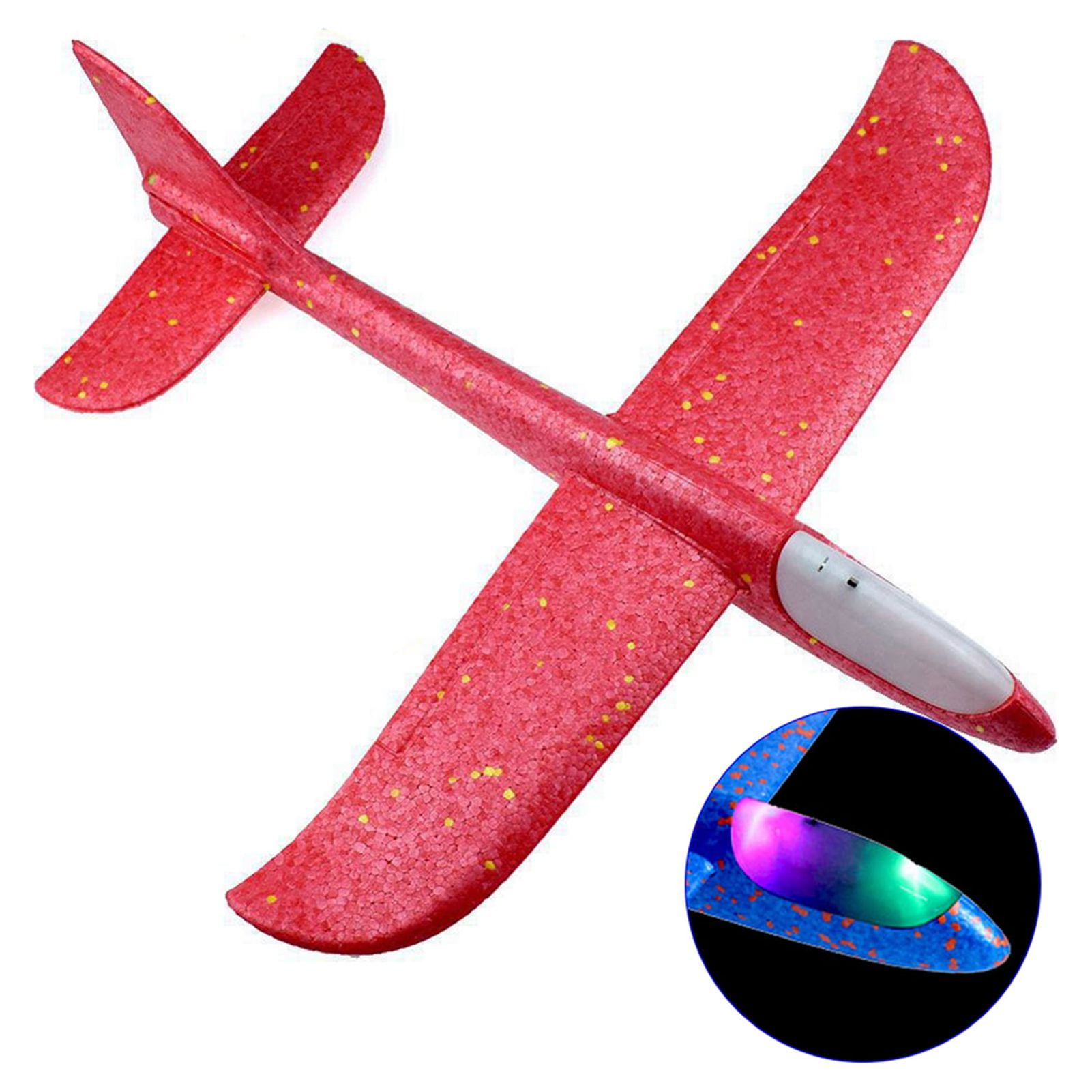 LED Light Airplane Toys,18.9" Large Throwing Foam Plane, Flight Mode ...