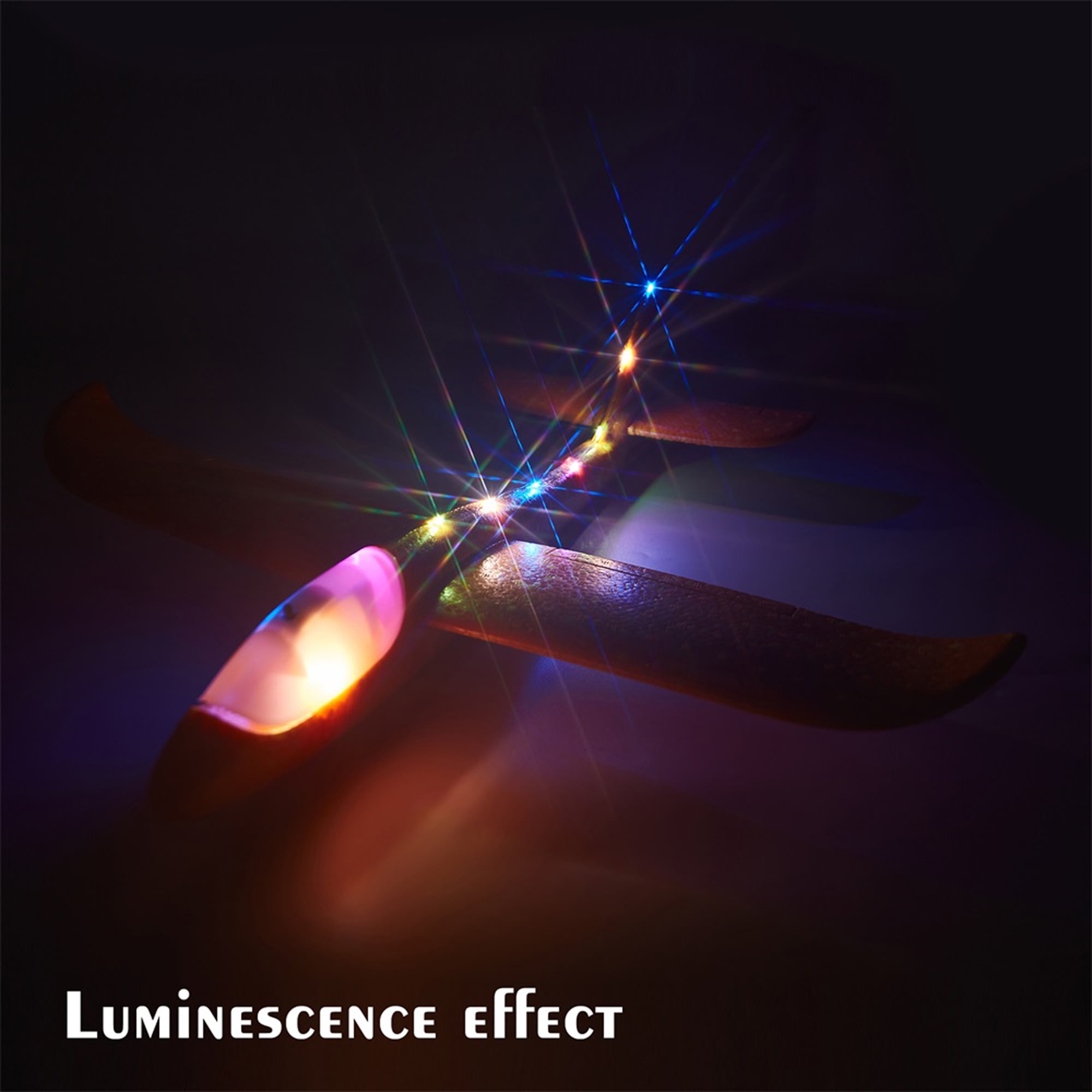 LED Light Airplane Toys 19" Throwing Foam Plane Outdoor Flying Toys for ...