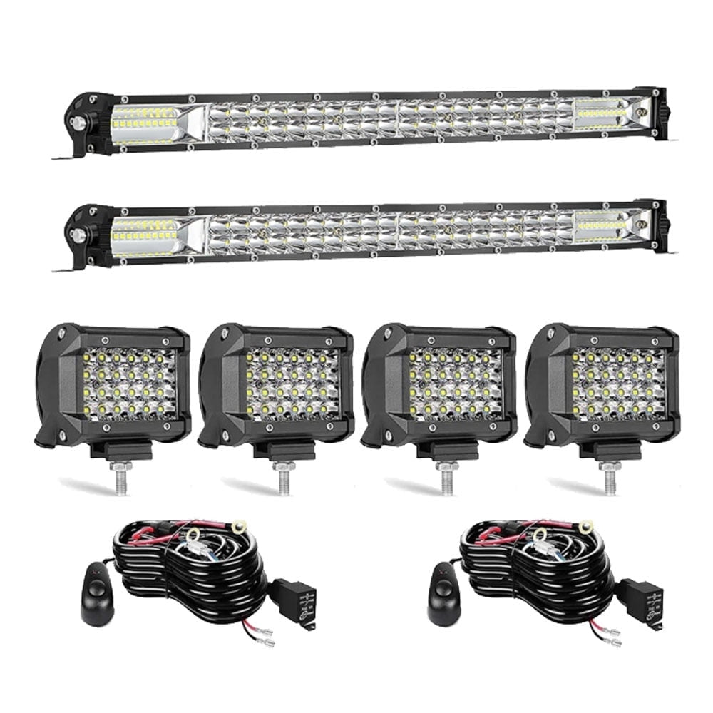 LED Light Bar Kits for Truck - 20 Inch Slim LED Light Bars, 4 inch LED ...