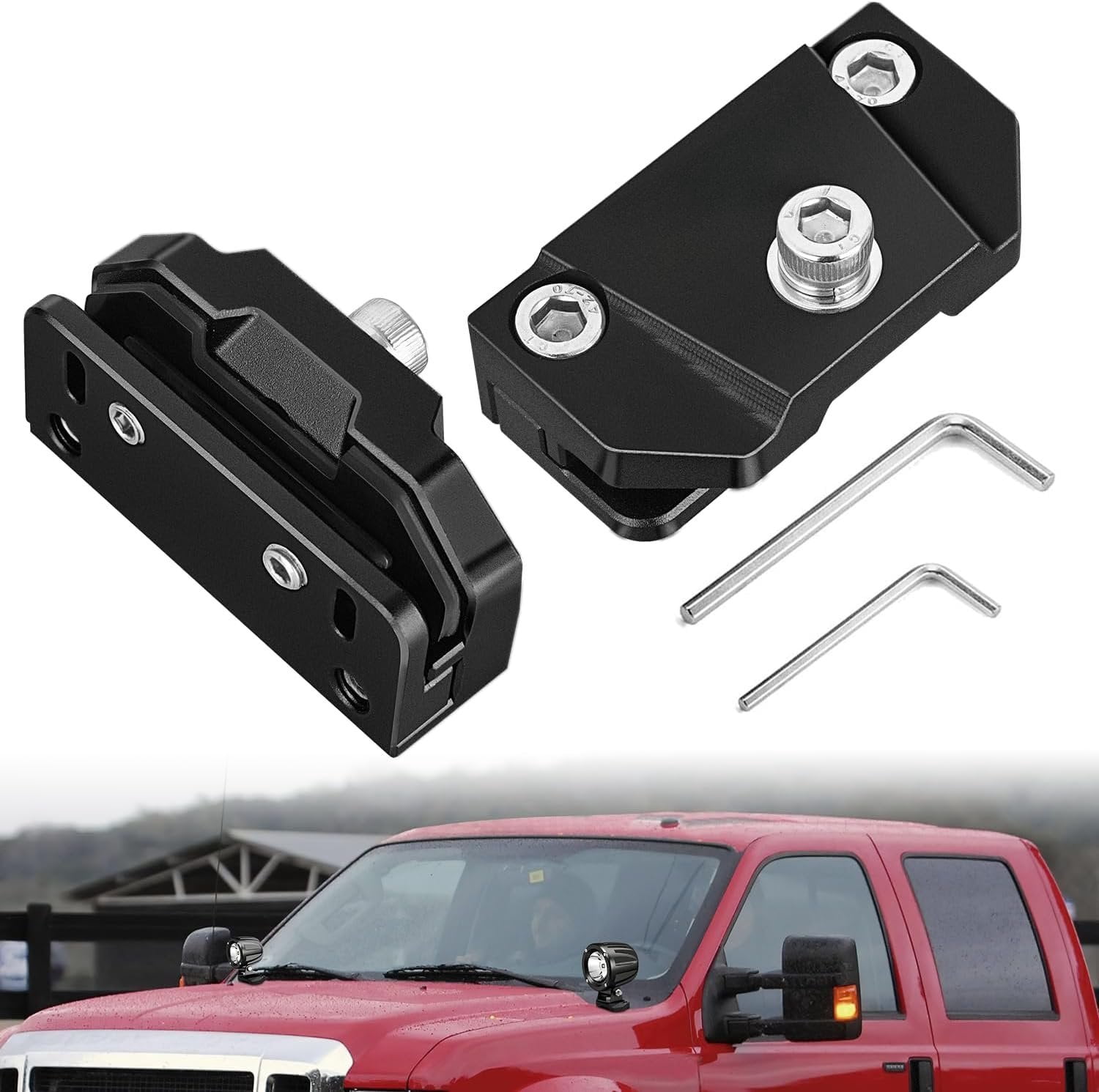 LED Light Bar Mounting Bracket 2 count Universal Adjustable Pillar Hood ...