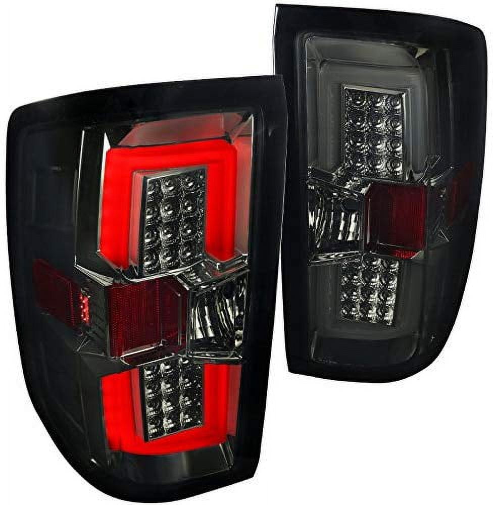 LED Light Bar Rear Tail Lights Brake Lamp Chrome Housing Smoke Lens ...