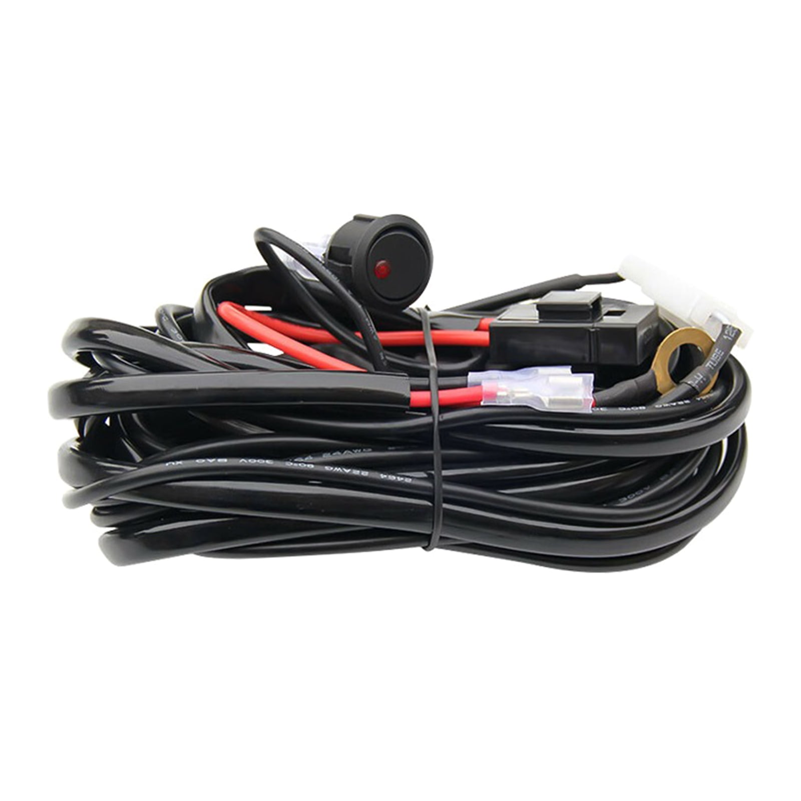 LED Light Bar Wiring Harness Kit,2 Leads 12V On Off Power Blade for LED ...