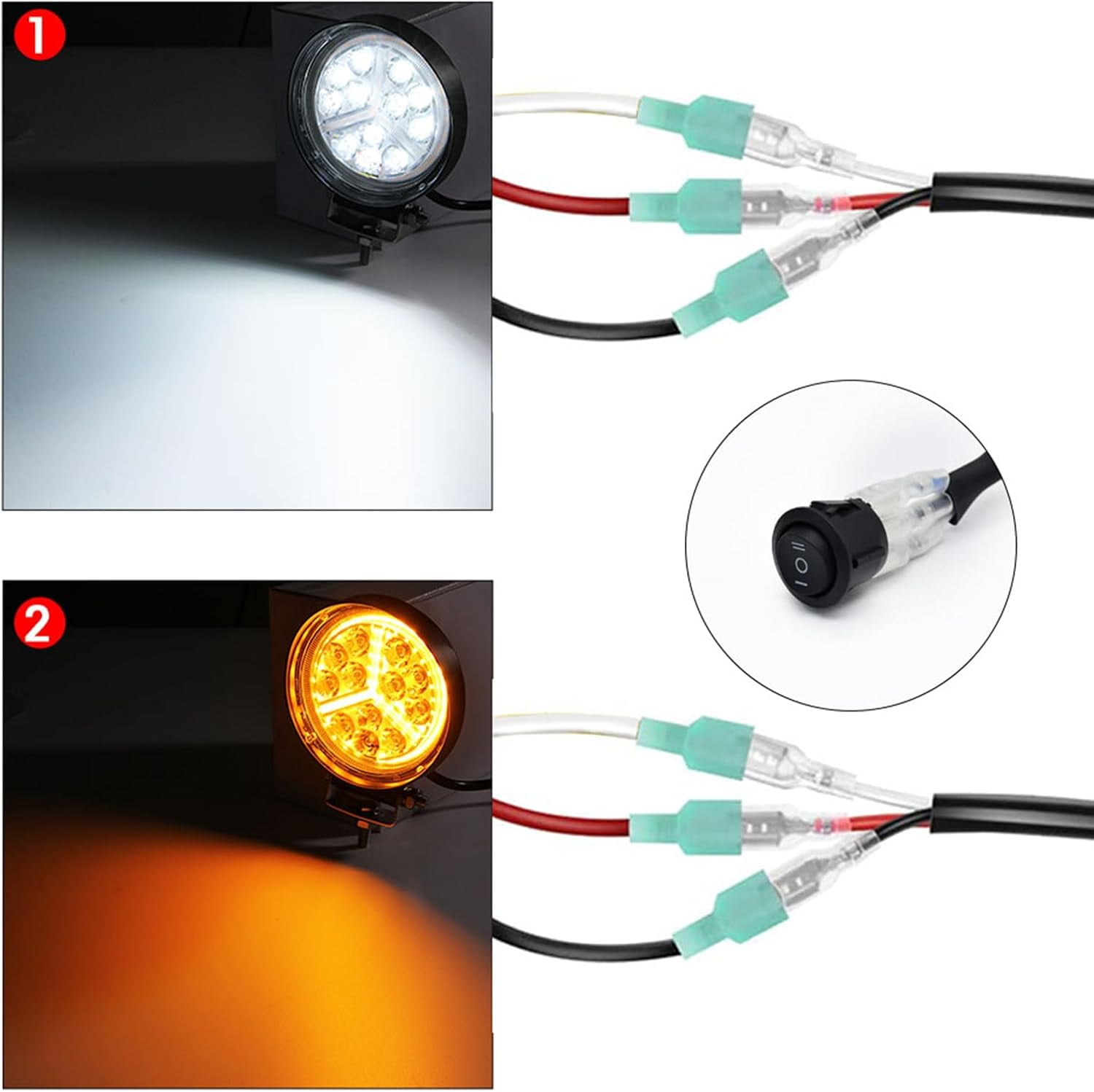 LED Light Bar Wiring Harness Kit, 480W 2 s 14 AWG LED Wiring Harness ...