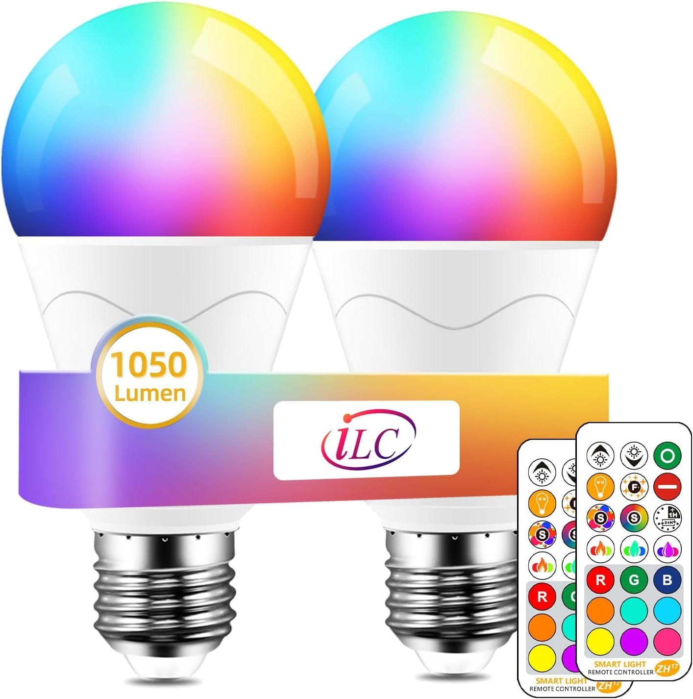 LED Light Bulb 85W Equivalent, Color Changing Light Bulbs 2700K Warm ...