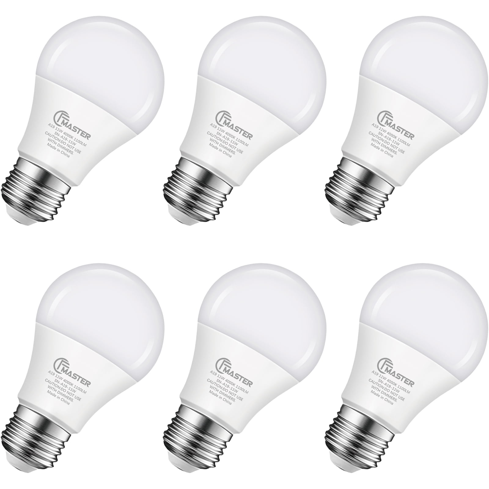 LED Light Bulb A19, 75W Equivalent, 11W 4000K Neutral White, 1100 ...
