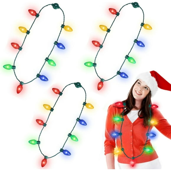 Light Up Christmas Necklace Bulk