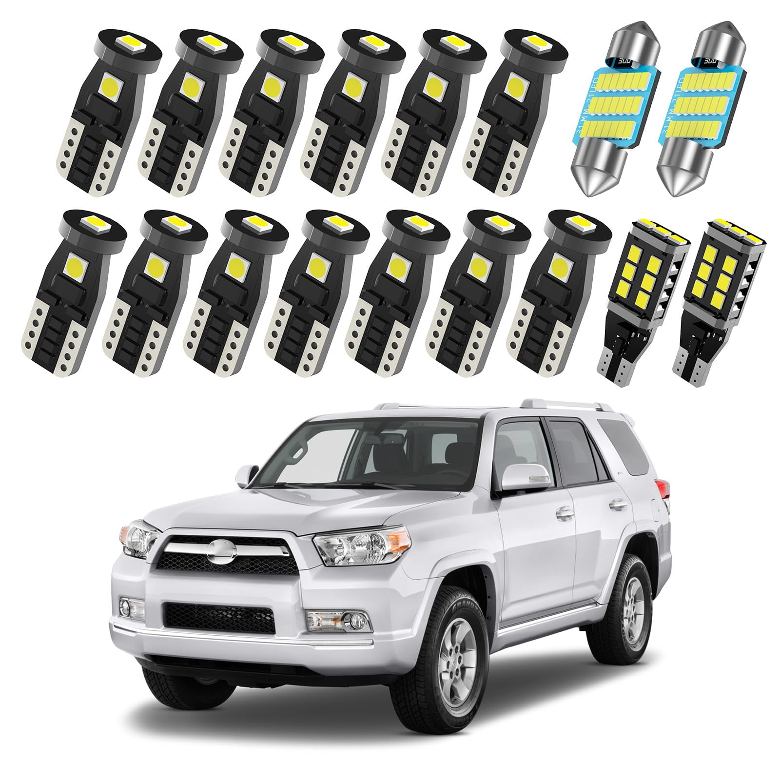 LED Light Bulb Kit IFF17 for 2006-2021 4Runner White Interior Light ...