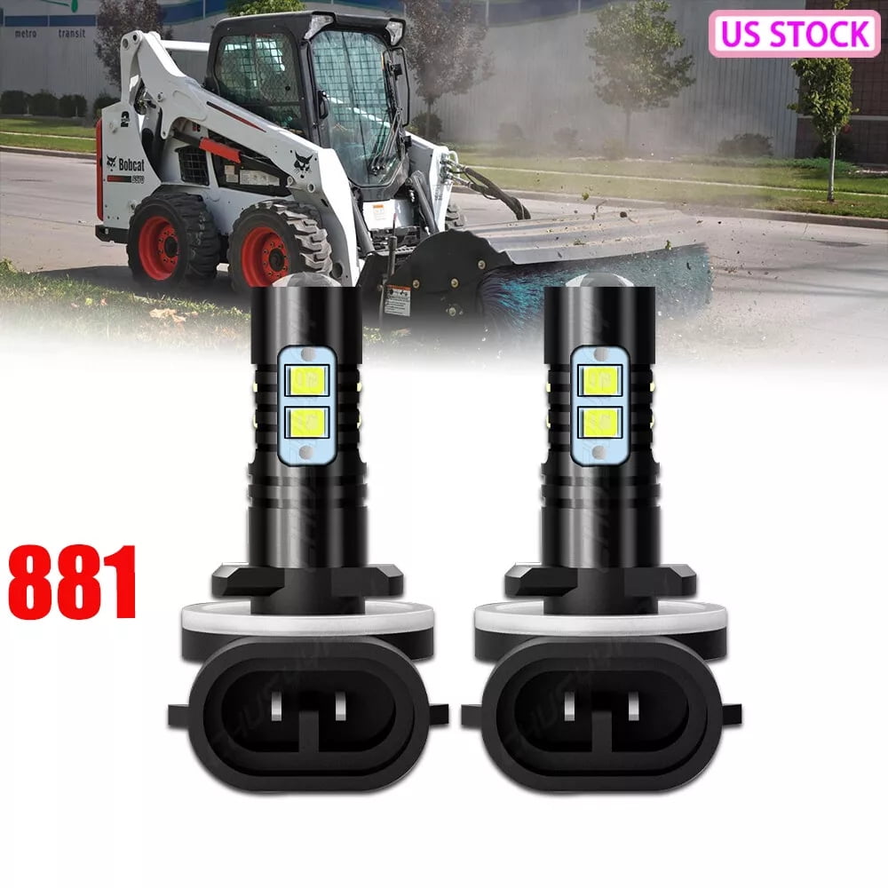 LED Light Bulbs 6000K White 2Pcs - for Bobcat Skid Steer S650, S570 ...