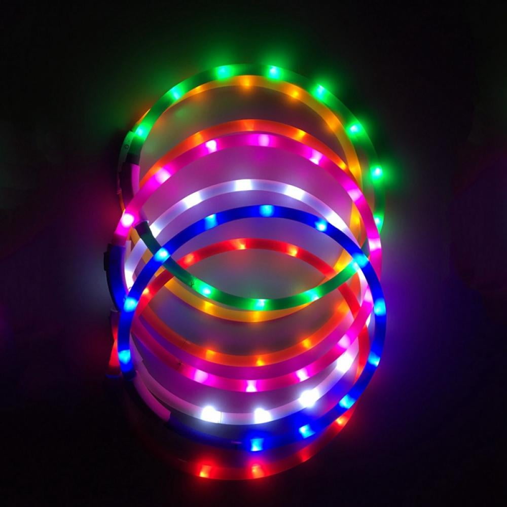 LED Light Collar Dog Collar USB Rechargeable - Adjustable Length Pet ...