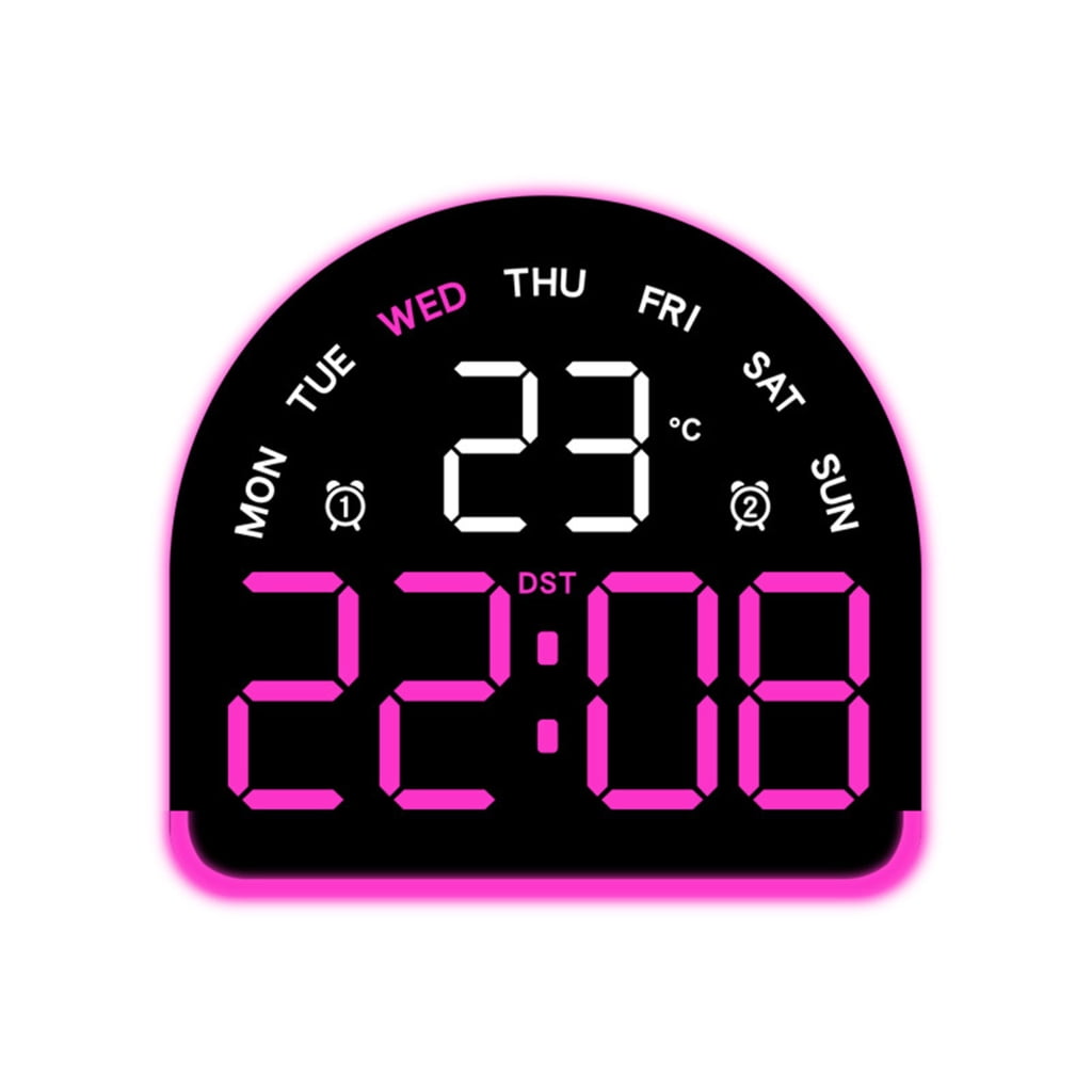 LED Light Digital Alarm Clock Electric Desk Clock with Indoor ...