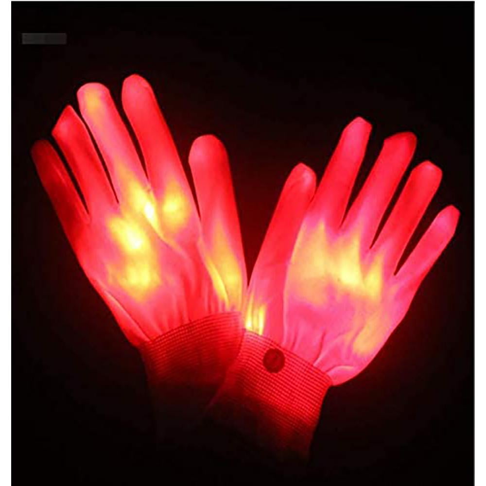 LED Light Glow Gloves for Adults，Light-up Party Supplies Gloves for ...