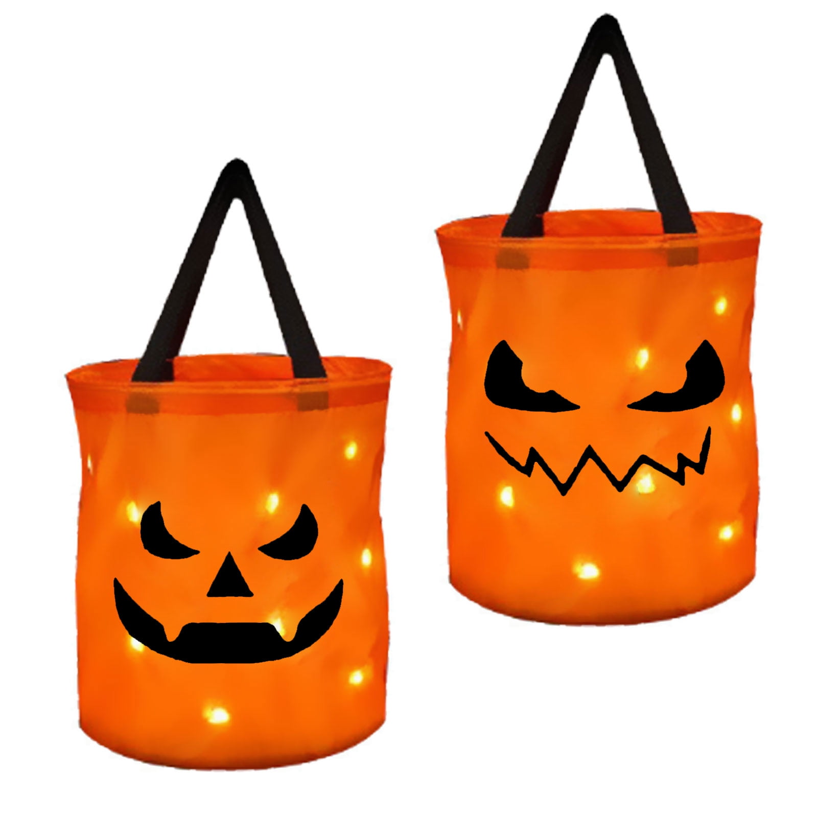 LED Light Halloween Candy Bags Light up Trick Or Treat Bags Reusable ...