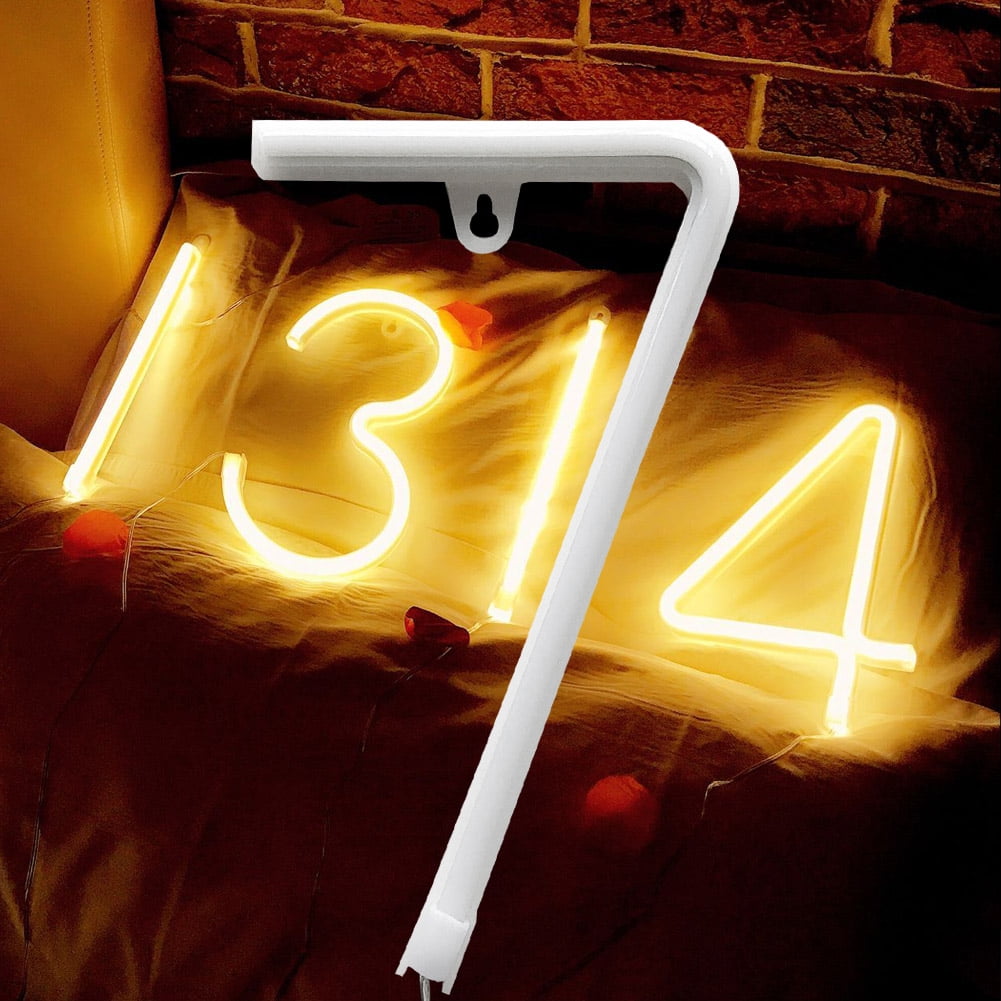 LED Light Luminous Numbers Romantic Neon Lamp Love Party Proposal Use ...
