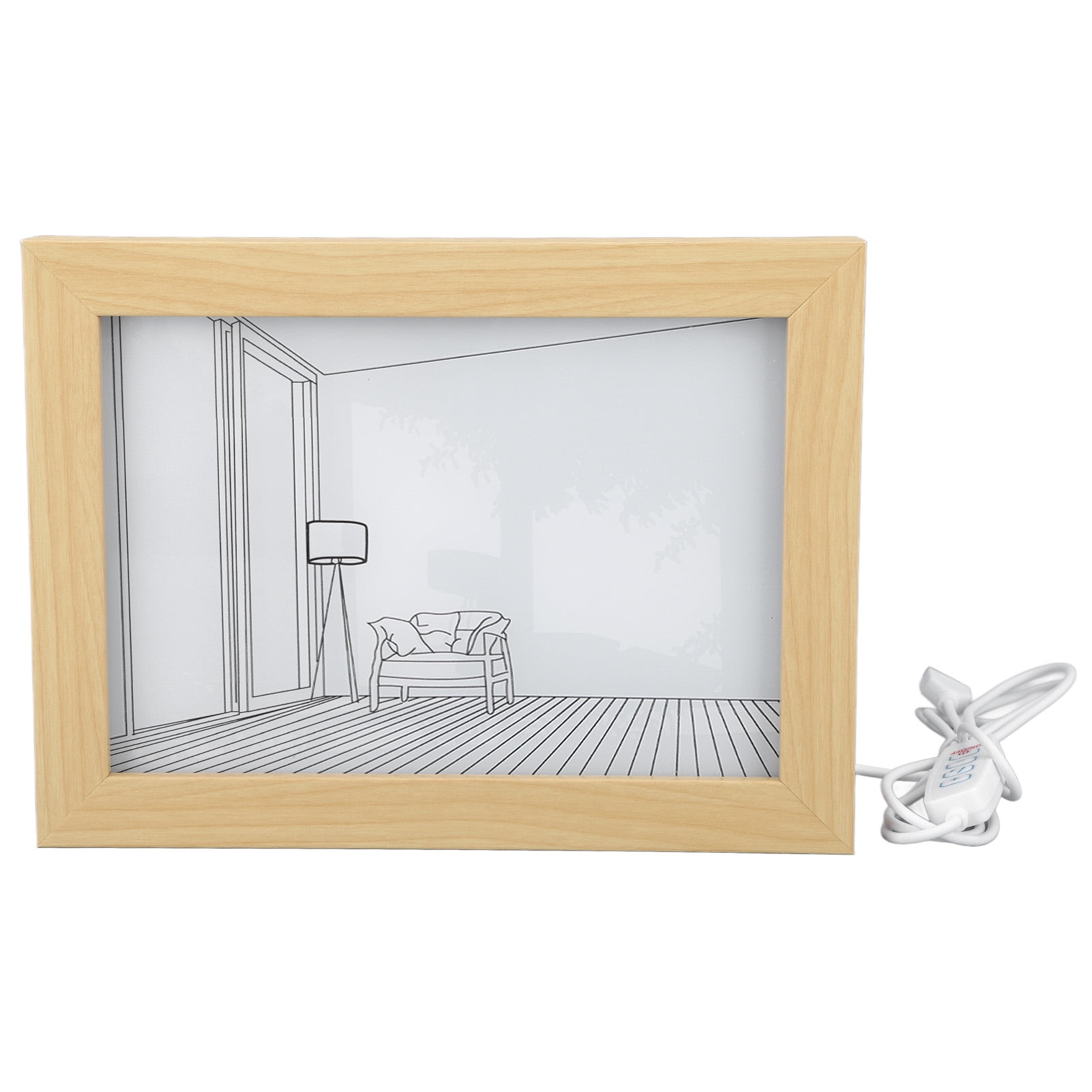 LED Light Painting, Modern Art LED Light Painting Wall Art Wood Frames ...