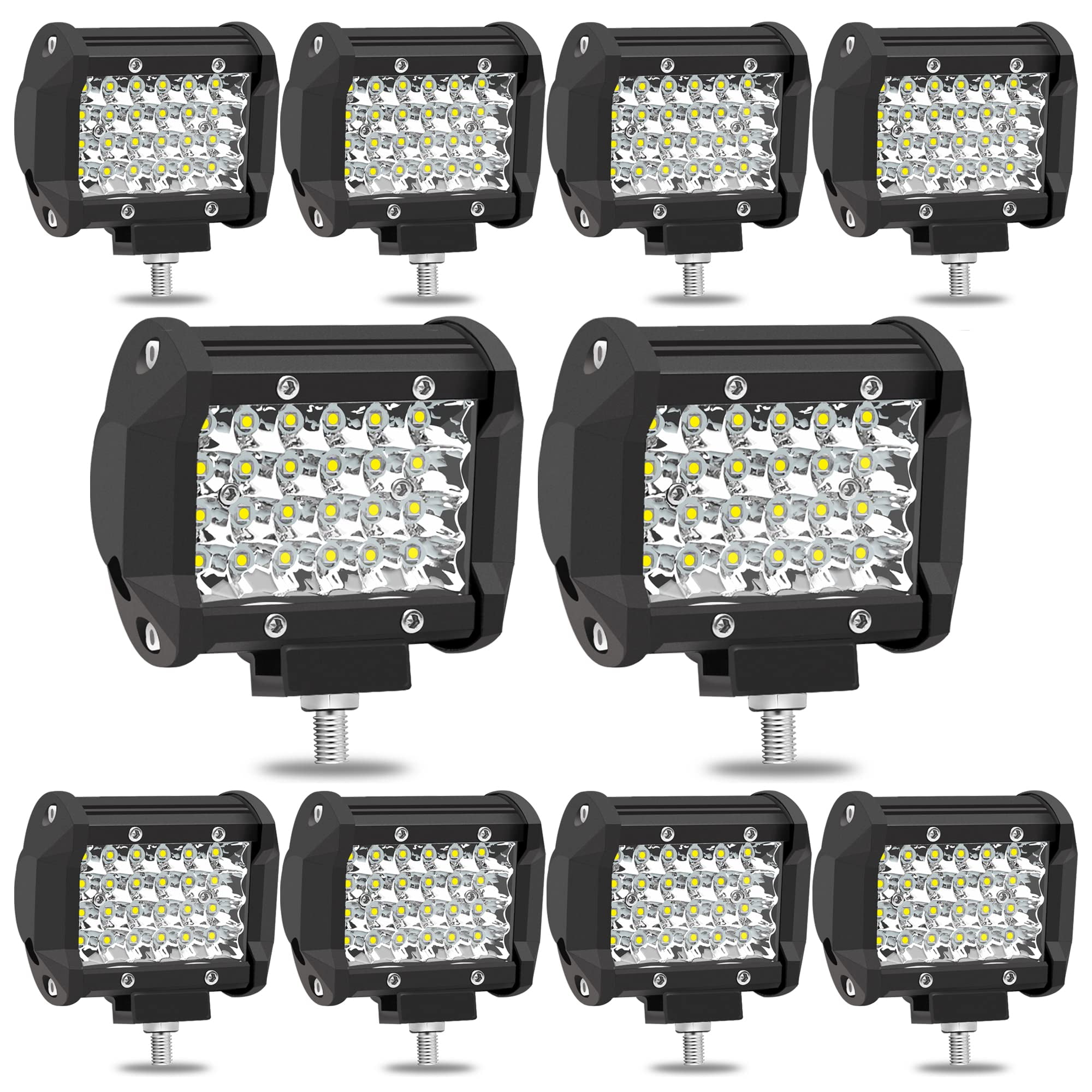 LED Light Pods for Trucks, 4 BSL1 Inch LED Light Bar 72W 7000lm Quad ...