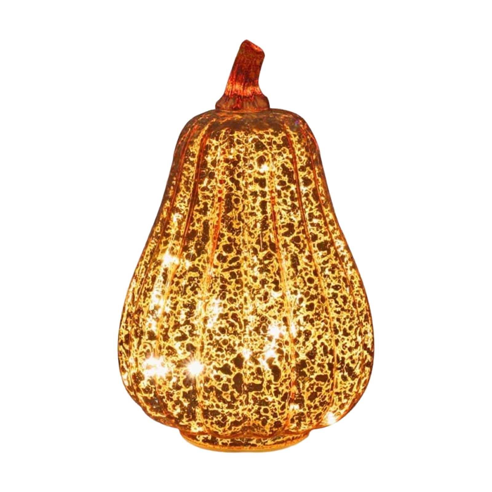 LED Light Pumpkins Timer Lighted Sparkling Starry Night Glass Pumpkins ...