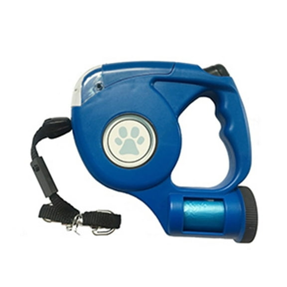 Dual Retractable Dog Leash – LED Flashlight & Poop Bag Holder, Tangle ...