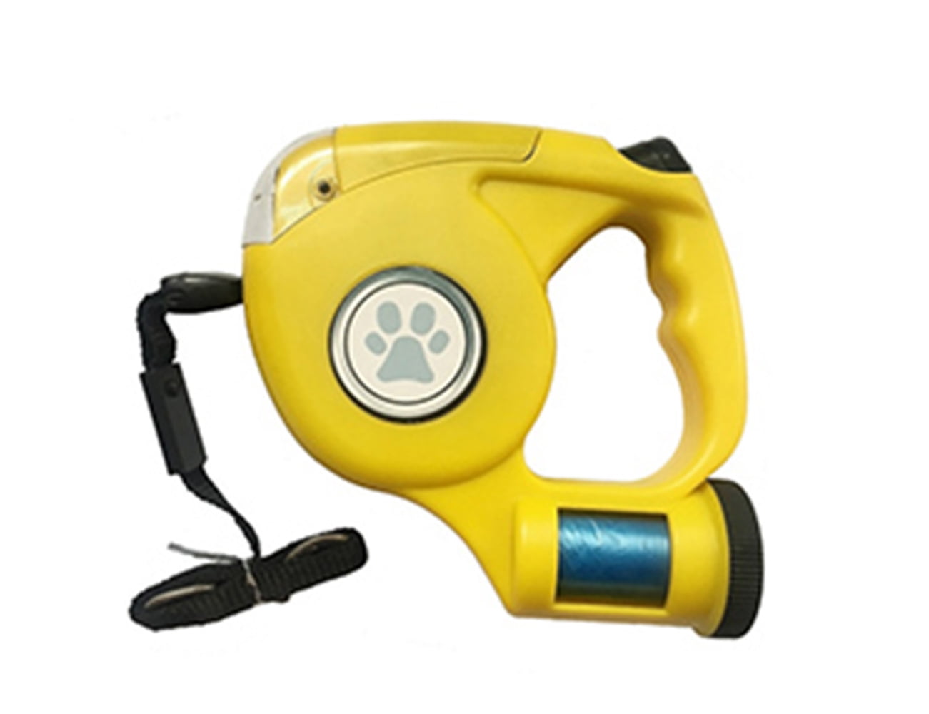 LED Light Retractable Dog Leash With Flashlight And Poop Bag Holder ...