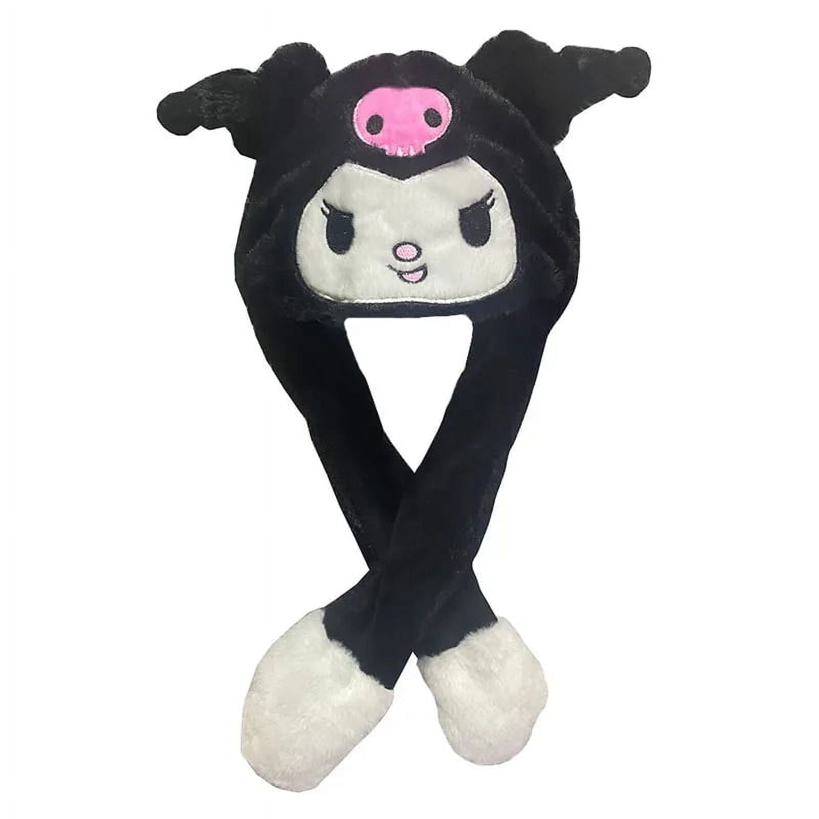 LED Light Sanrioed Kuromi Cinnamoroll Kitty Glowing Plush Ear Move Hat ...