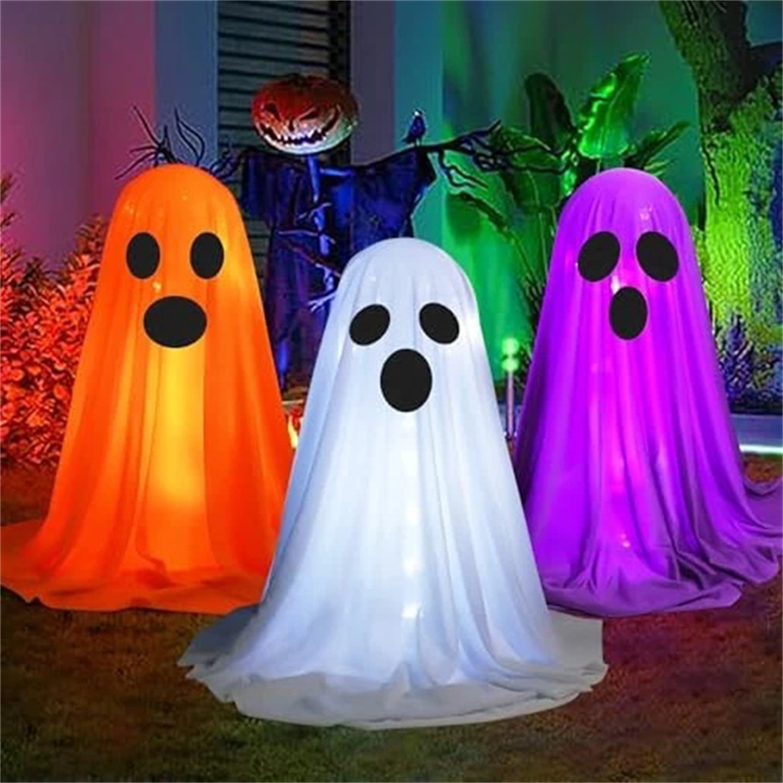 LED Light Up Spooky Ghost Decorations for Halloween: Glowing Indoor and ...