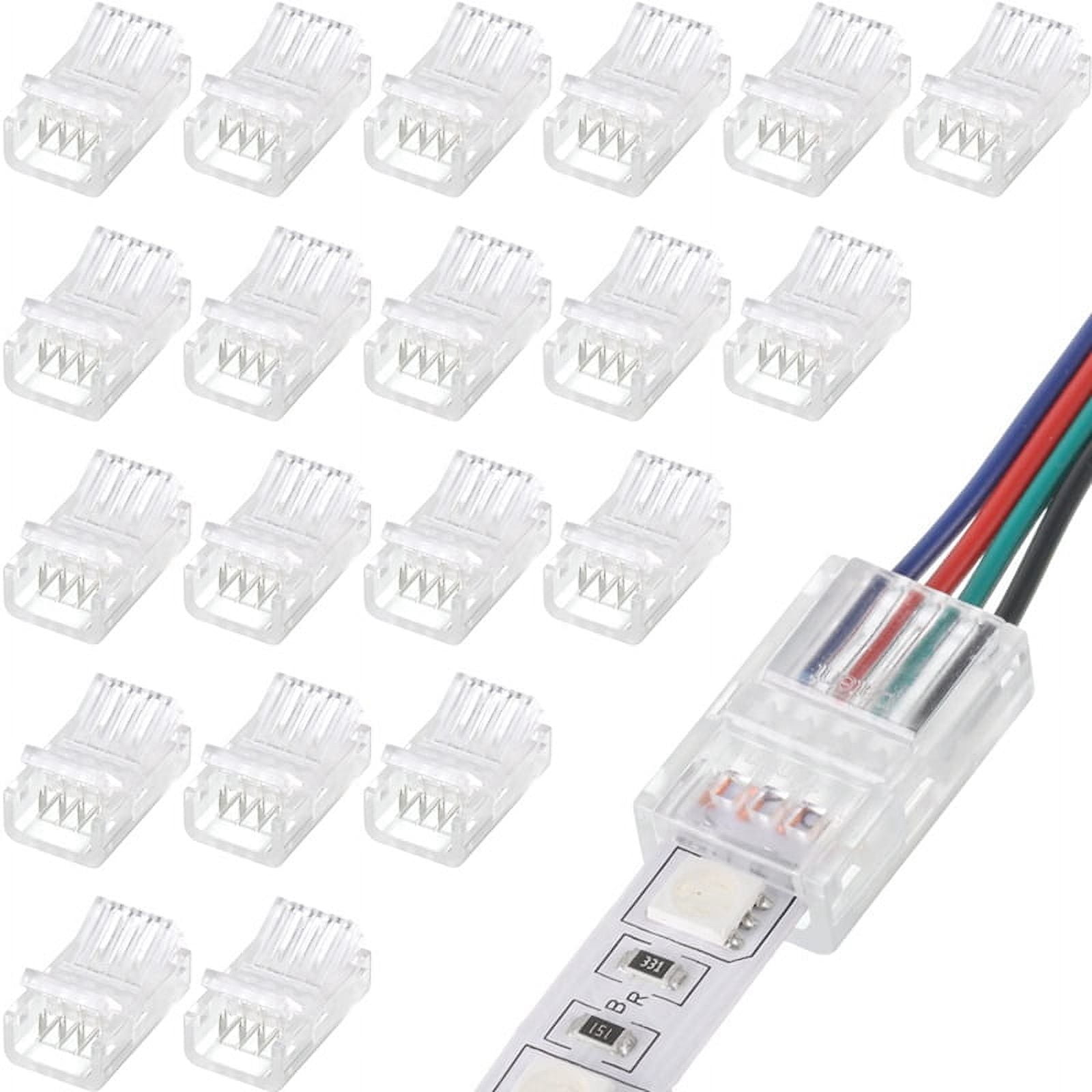 LED Light Strip Connectors 20 Waterproof LED Adapter Connectors ...