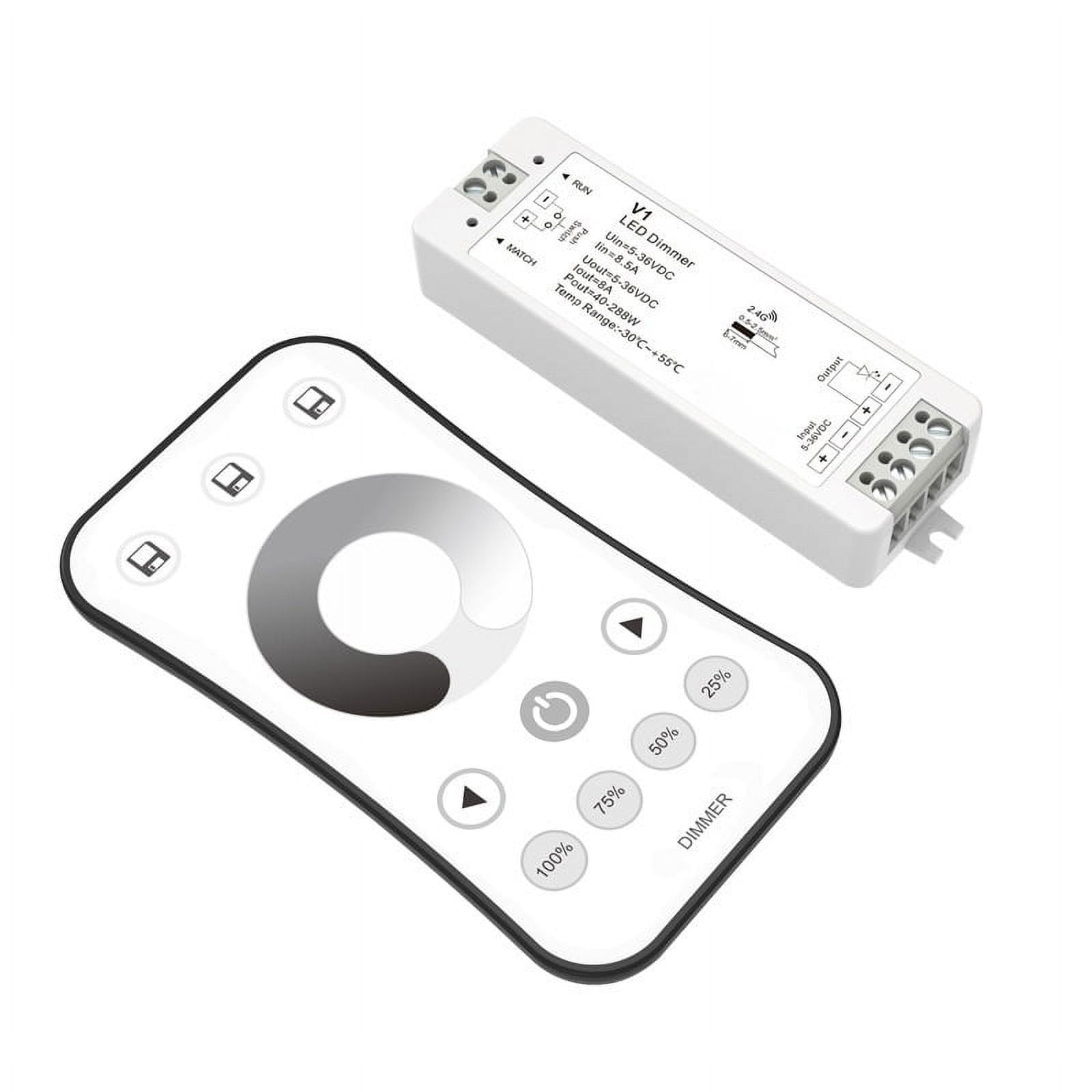 LED Light Strip Intelligent Dimming Monochrome Controller 2.4G Stepless ...
