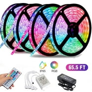 Yescom LED Strip Light Kit Color Changing Voice Music Interact WIFI App ...
