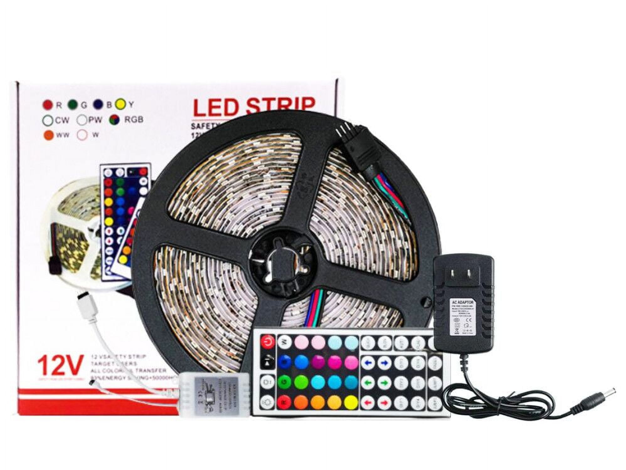 LED Light Strip Kit RGB LED Strip Waterproof SMD 5050 RGB 16.4Ft/5M 300 ...