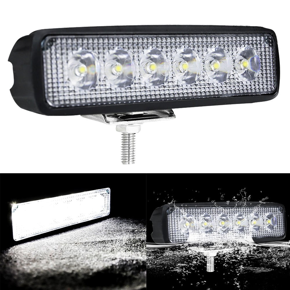 LED Light Strip Shape Light Bar 6500K Flood Spot White Off Road Head ...