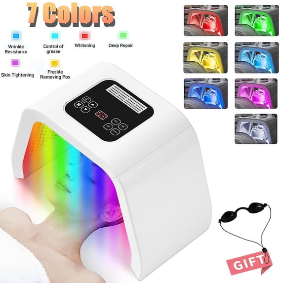 7 In 1 LED Light Therapy Facial Device, Multi-Color Skin Care Machine ...
