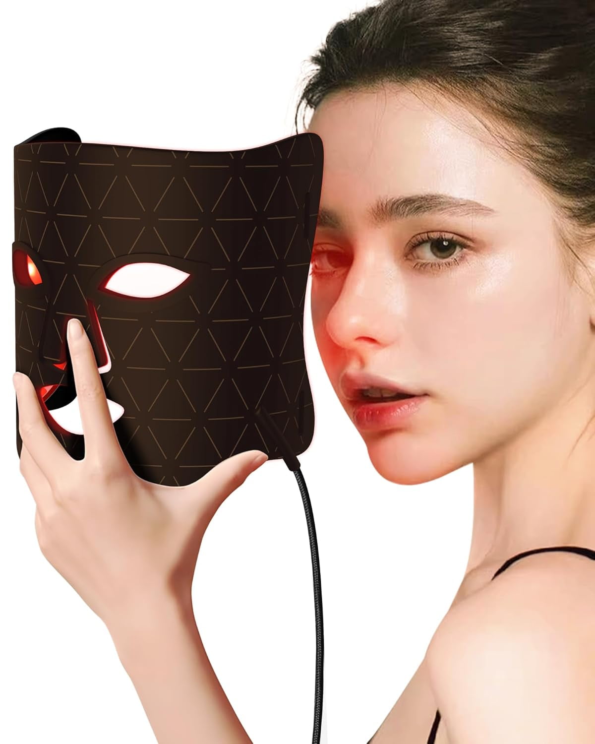 LED Light Therapy Face Mask, Red Light for Skin Rejuvenation, Blue ...