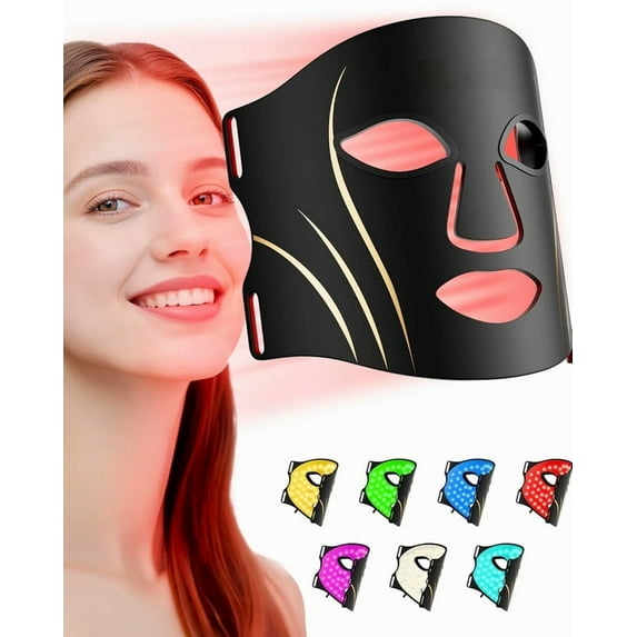 LED Light Therapy Mask Skin Care Mask, LED Red 630±5nm & NIR 830nm ...