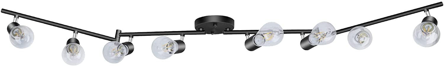 Lrlite 8 Inches 8 light Matte Black Track Lighting Sets - Walmart.com