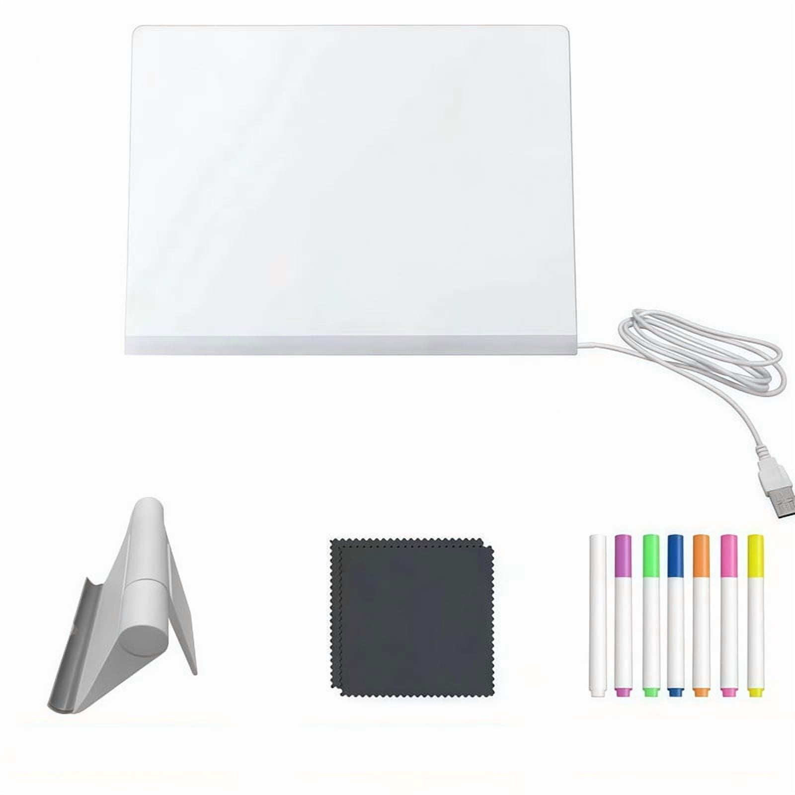 LED Light-Up Acrylic Message Board – RGB Glow Dry Erase Board with 7 ...