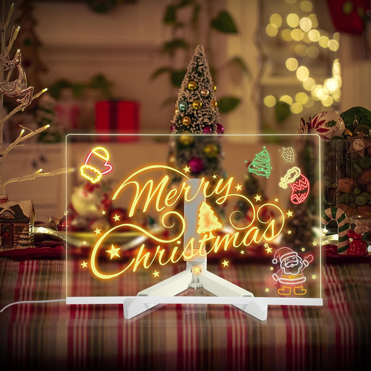 LED Light Up Acrylic Note Board with 7 Color Markers - Walmart.com