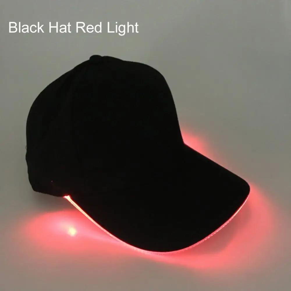 LED Light Up Baseball Cap Glowing Hats For Women Men Night Running Caps ...