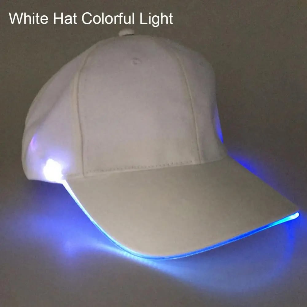 LED Light Up Baseball Cap Glowing Hats For Women Men Night Running Caps ...