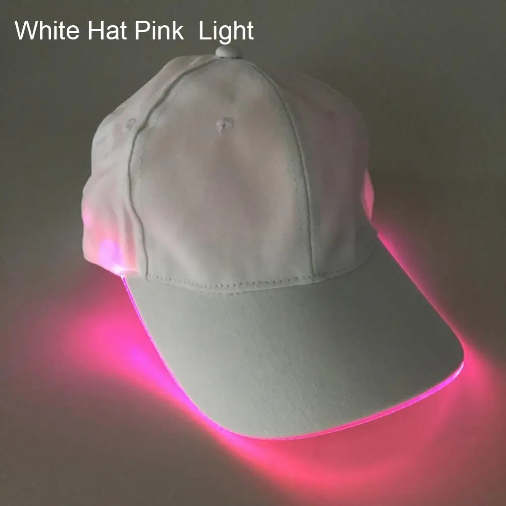 LED Light Up Baseball Cap Glowing Hats For Women Men Night Running Caps ...
