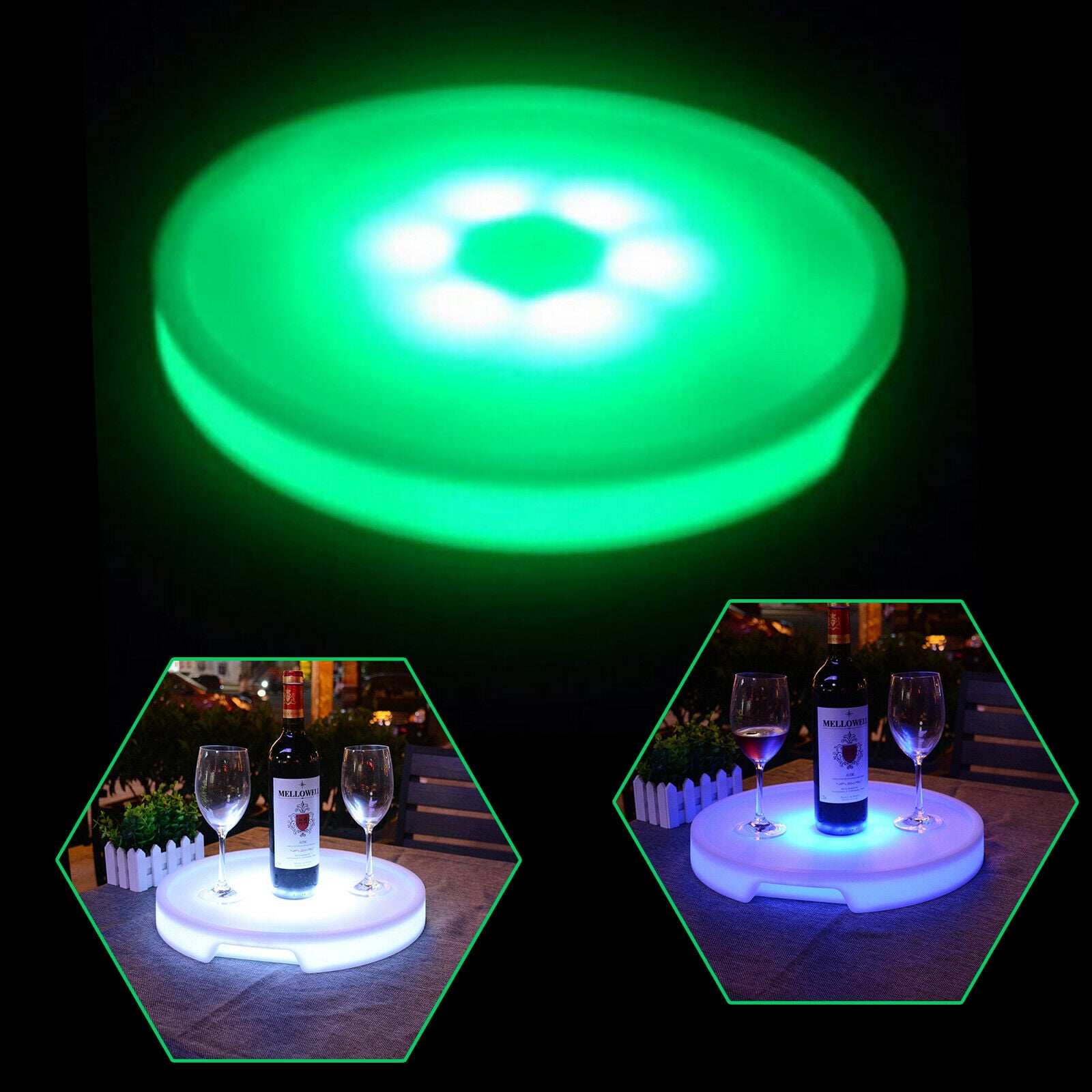 LED Light Up Bottle Service Delivery Serving Tray Waterproof 2000mAh Battery US - Walmart.com