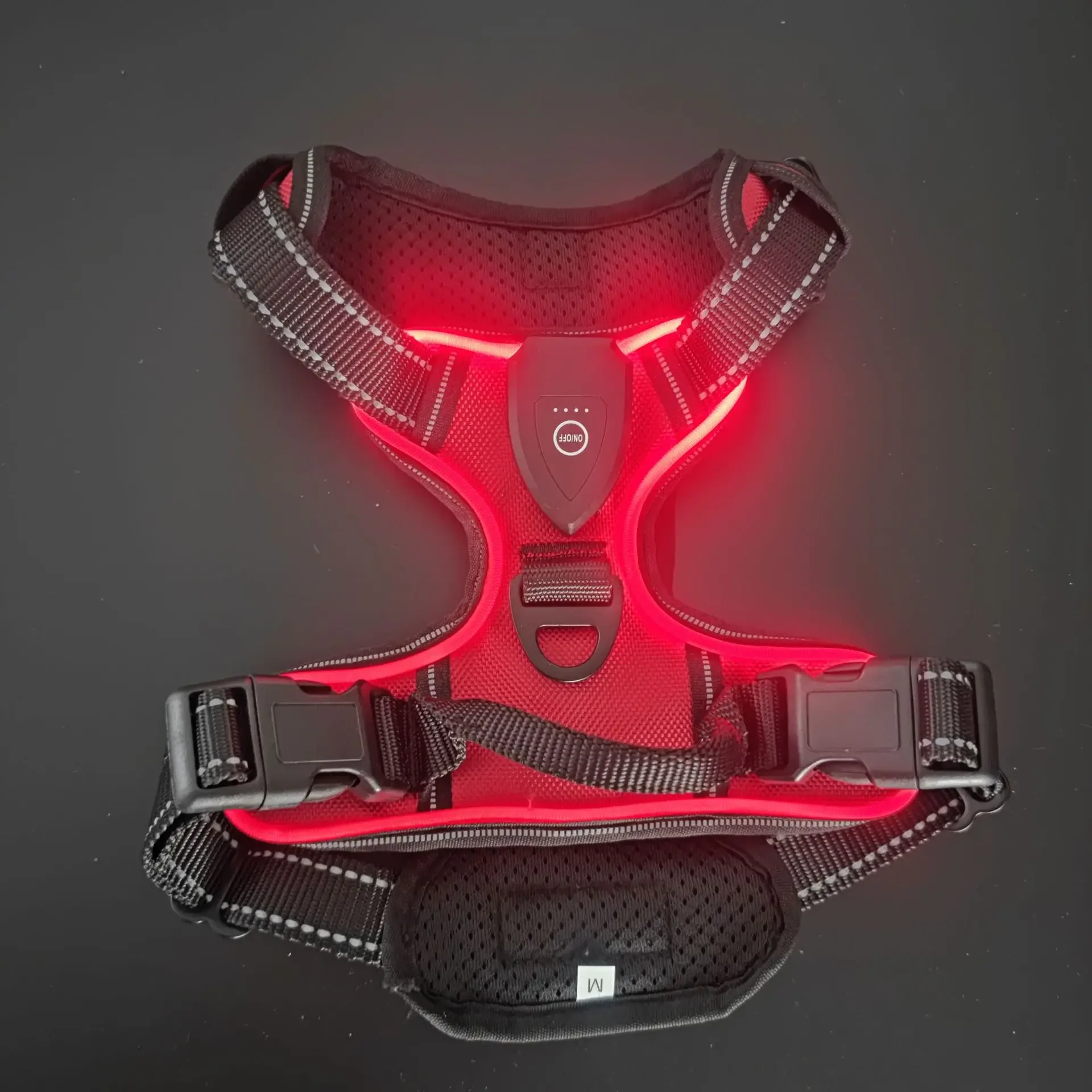 LED Light Up Dog Harness No Pull Adjustable Rechargeable Pet Vest ...