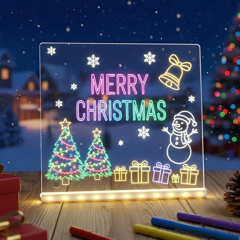 LED Light-Up Drawing Board – Rechargeable Glow Art & Dry Erase Sketch ...