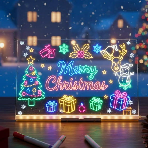 LED Light-Up Drawing Board – Rechargeable Glow Art & Dry Erase Sketch ...