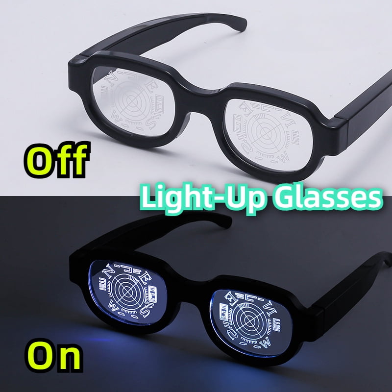 LED Light-Up Glasses, Fun and Quirky, Rechargeable Party Performance ...