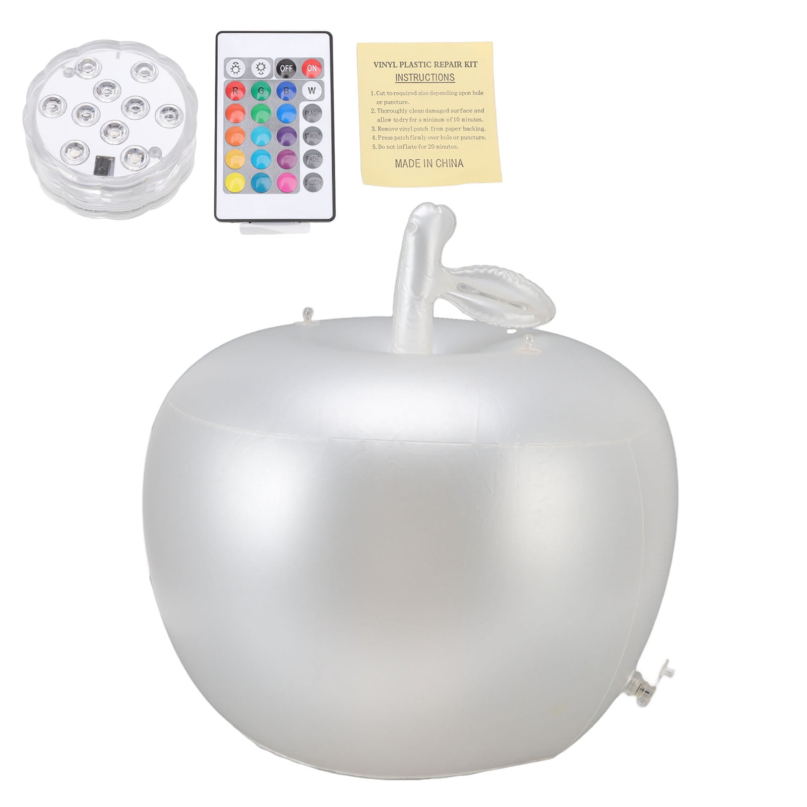 LED Light Up Inflatable Apple Ball, 16 Colors Changing, Remote Control ...
