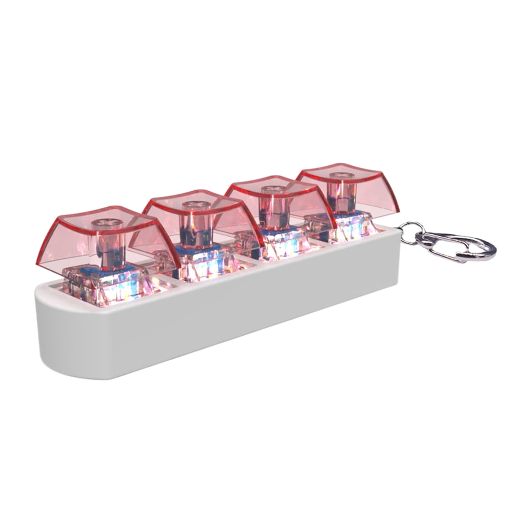 LED Light Up Keyboard Clicks Toy 4-Key Keycap Tester For Stress Relief ...