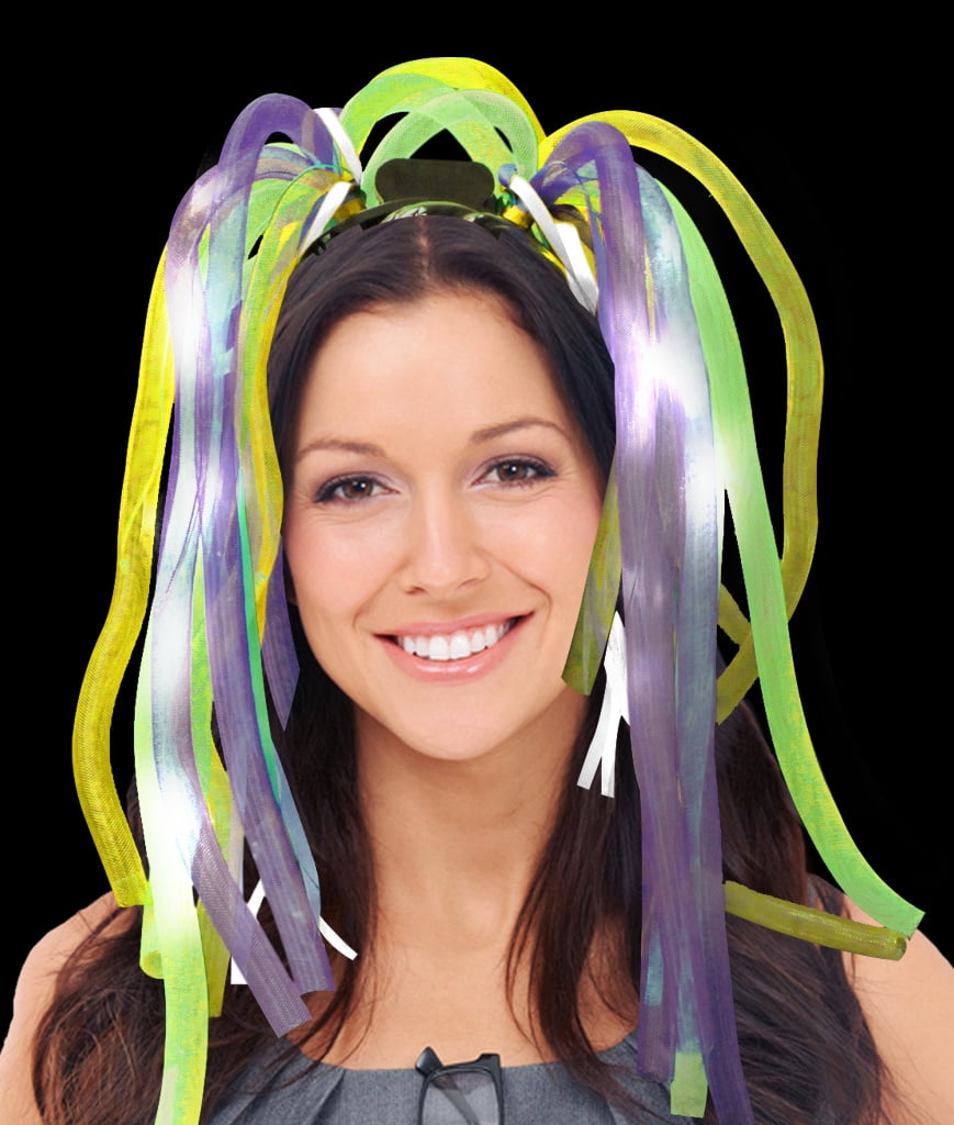 LED Party Dreads - Green Yellow Purple - Walmart.com
